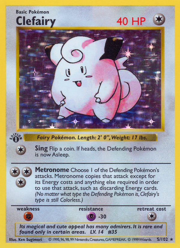 Clefairy - 1999 Pokemon Base Set #5/102 | T206 Cards